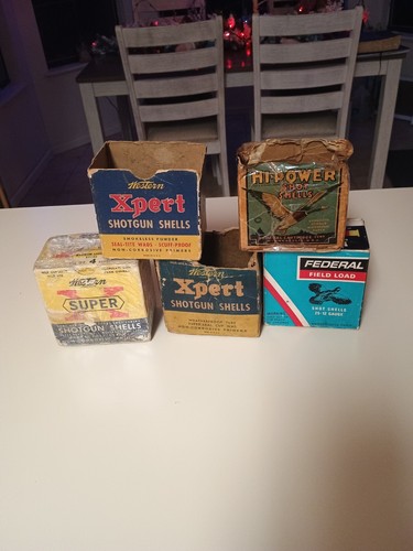 Lot of five vintage shotgun shell ammo boxes. Federal Western | eBay