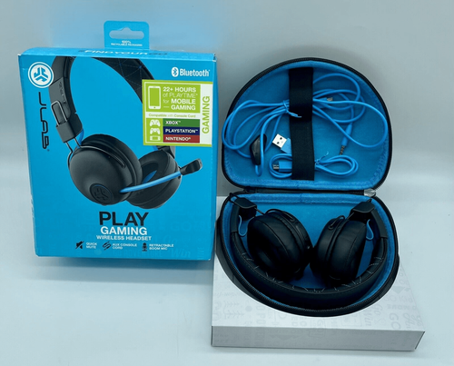 JLab Wireless Bluetooth Headphones On Ear Gaming Headset With Travel ...