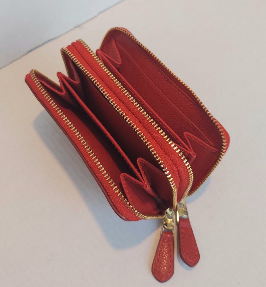 NWOT Coach Double Zipper Card carrier holder case Wallet | eBay