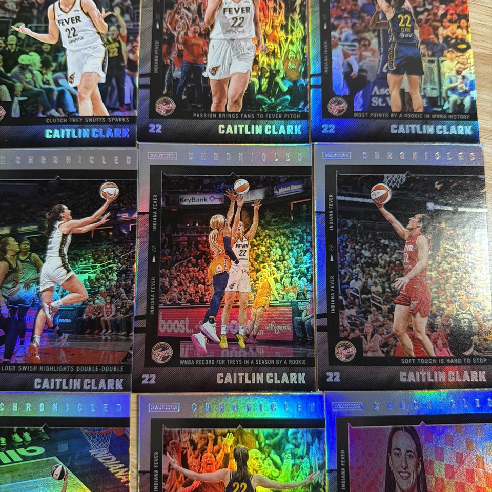 (9) 2025 Caitlin Clark Chronicled Holo Cards Indiana Fever No Dupes | eBay