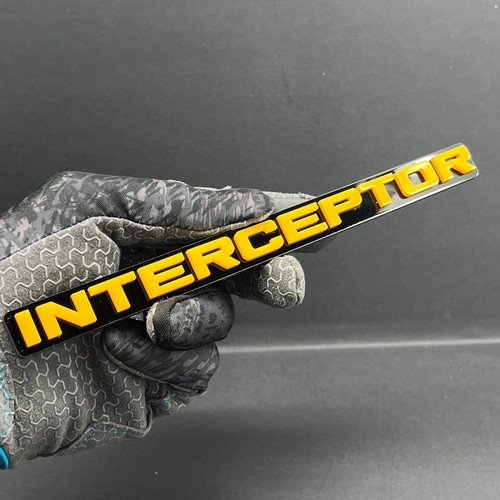 1PC INTERCEPTOR Emblem – Custom 3D Acrylic Fender & Tailgate Car Badge ...