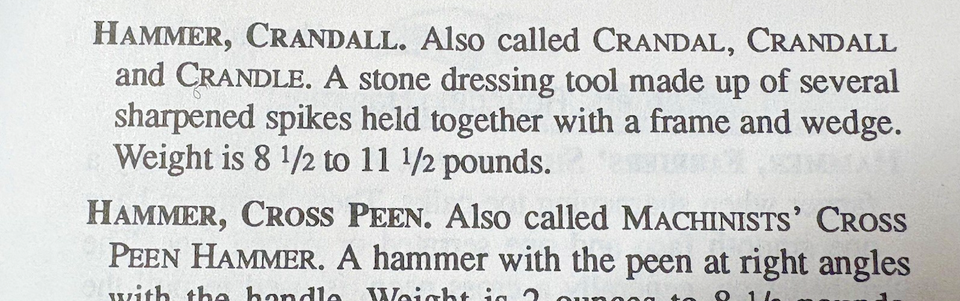 Vintage Crandall Steel Mason's Stone Axe/Hammer Rock Quarry Hammer RARE ...