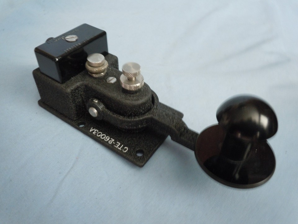 Vintage Navy Flameproof Straight Key Ham Radio Morse Code CW Keyer | eBay