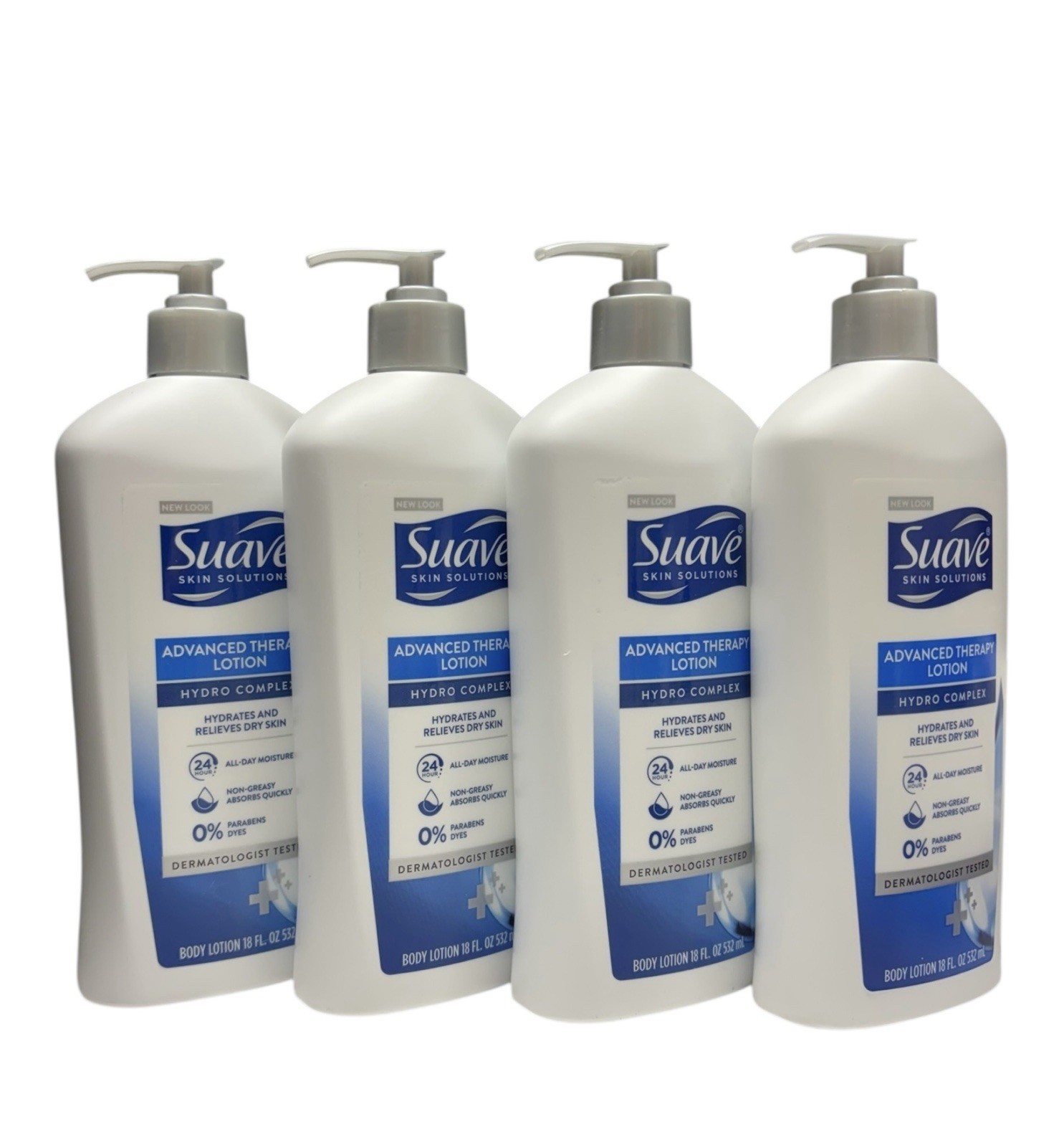 (4) Suave Skin Solutions Advanced Therapy Body Lotion Hydro Complex ...
