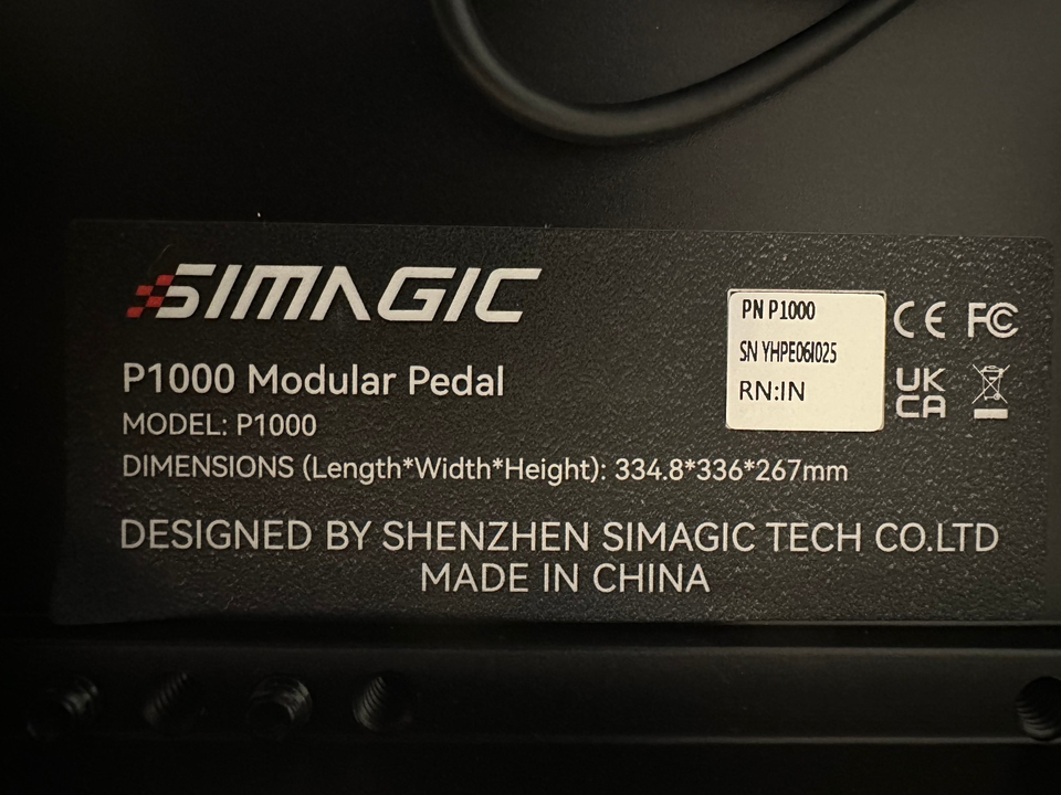 Simagic P1000 3 Pedals - Load Cell - With Clutch, Extra Springs - Sim ...