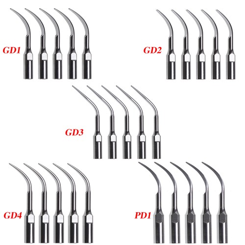 5pcs Dentale Ultrasonic Scaler Tip for DTE SATELEC Handpiece GD1 GD2 ...