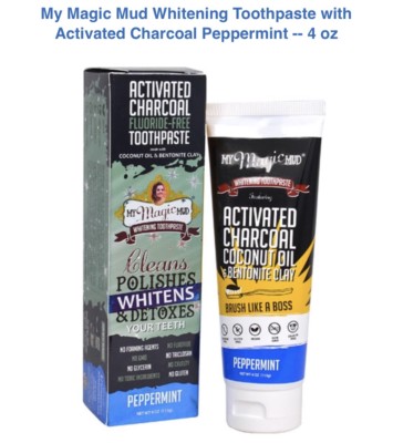 2 Pack My Magic Mud Activated Charcoal Toothpaste Peppermint 4 oz | eBay