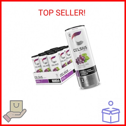 Grape Rush Sparkling Energy Drink, Functional Essential 12 Fl Oz (Pack ...