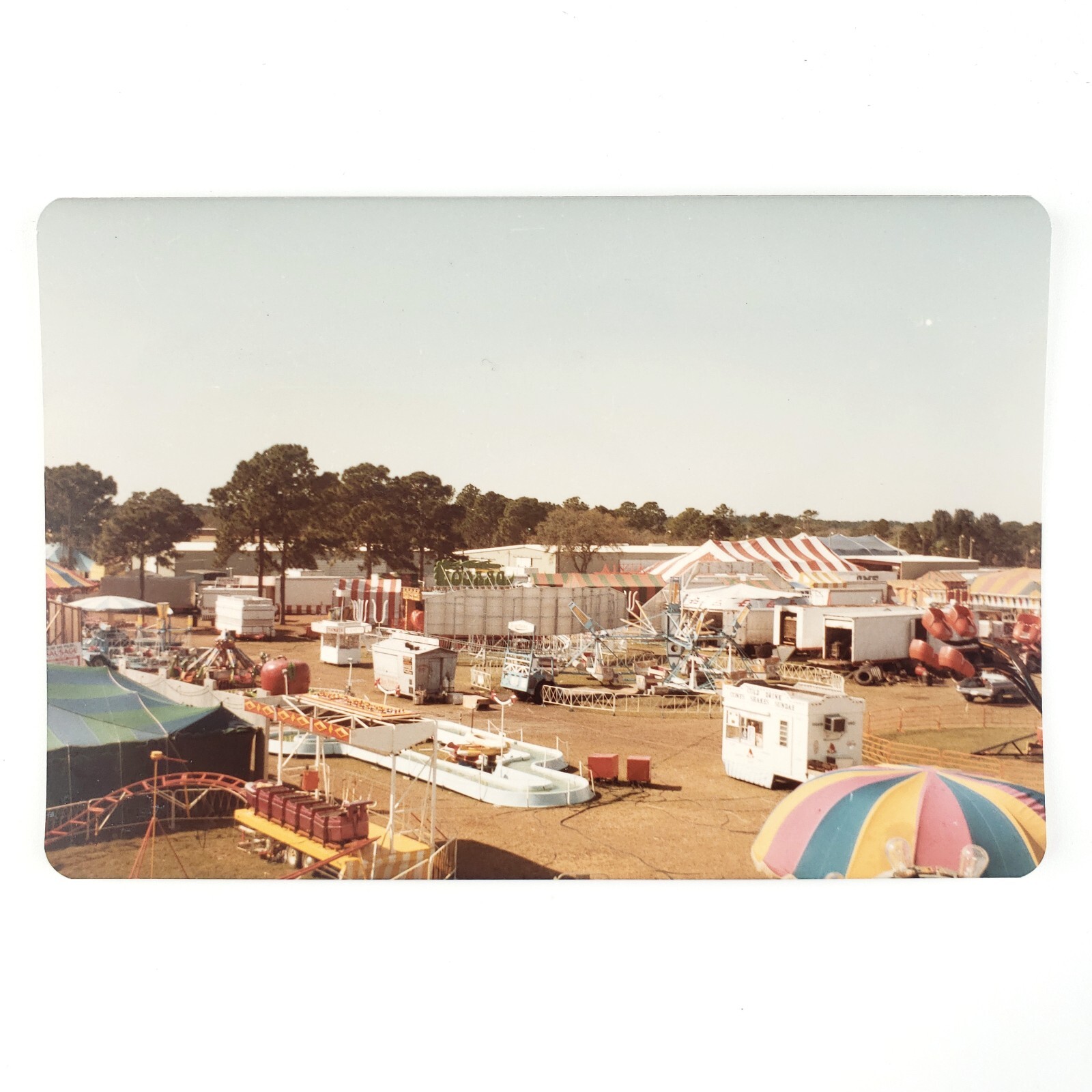 Rollercoaster Snack Shack Carnival Photo 1980s Amusement Park Ride Tent ...