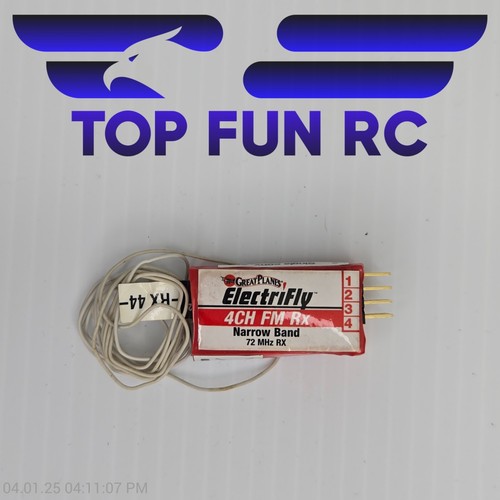 Great Planes Electrifly 4 Channel FM Rx Narrow Band 72mhz RX Receiver ...