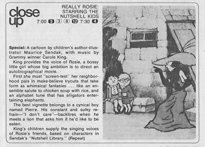 1976 TV AD~REALLY ROSIE STARRING THE NUTSHELL KIDS CARTOON MAURICE ...