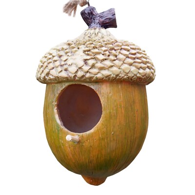 Acorn Bird House Nesting Box Garden Shelter Boxes Tree Hanging ...