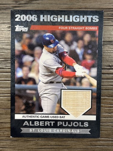 2007 Topps - 2006 Highlights Relic Bat #HRAP Albert Pujols VG+ Dinged # ...