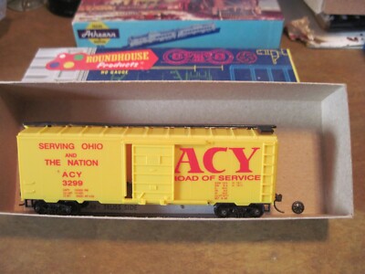 HO SCALE ACY 40' BOX CAR BY ROUNDHOUSE | eBay
