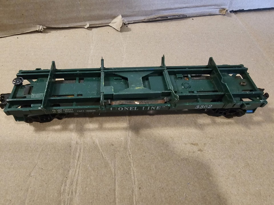 Postwar Lionel 3362 Green Helium Tank Car with Cradle and Tanks! | eBay