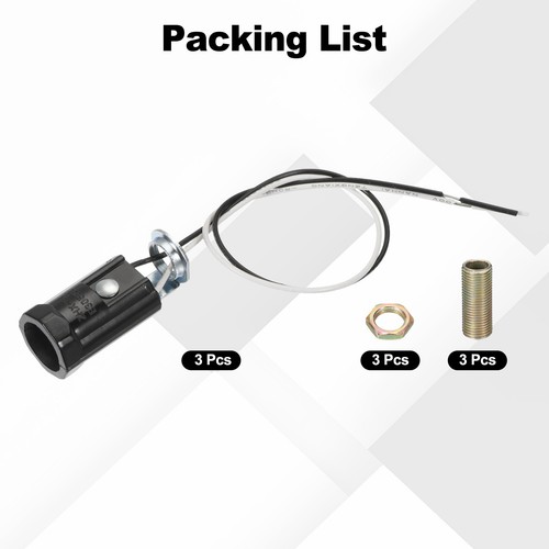 E12 Candelabra Base Lamp Holder Light Socket 6pcs UL Listed with Wire ...