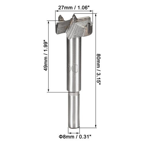 Uxcell Forstner Wood Boring Drill Bit 27mm Dia. Carbide Alloy Steel ...