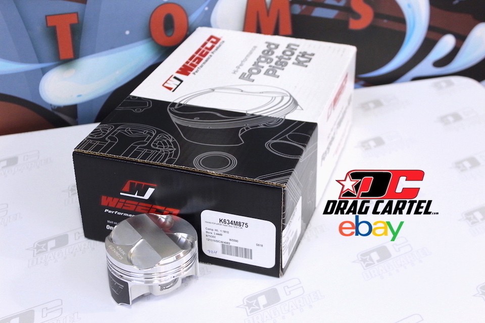 Wiseco All Motor Pistons 12.5:1 87.5mm Bore Honda Acura K24 K24A K24A2 ...