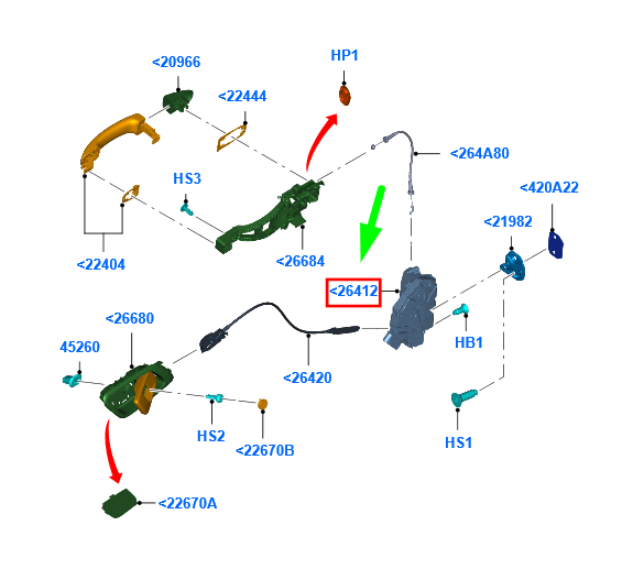 FORD RANGER T6 MK1 Rear Left Door Lock AB39-A26413-CB 5303378 NEW ...