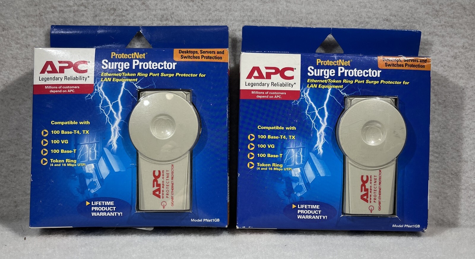 APC ProtectNet Ethernet Surge Protectors LAN PNet1GB (Lot of 2 ...