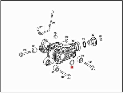 Genuine MERCEDES Gl Gle Gls C292 Lateral left and right Shaft seal ...