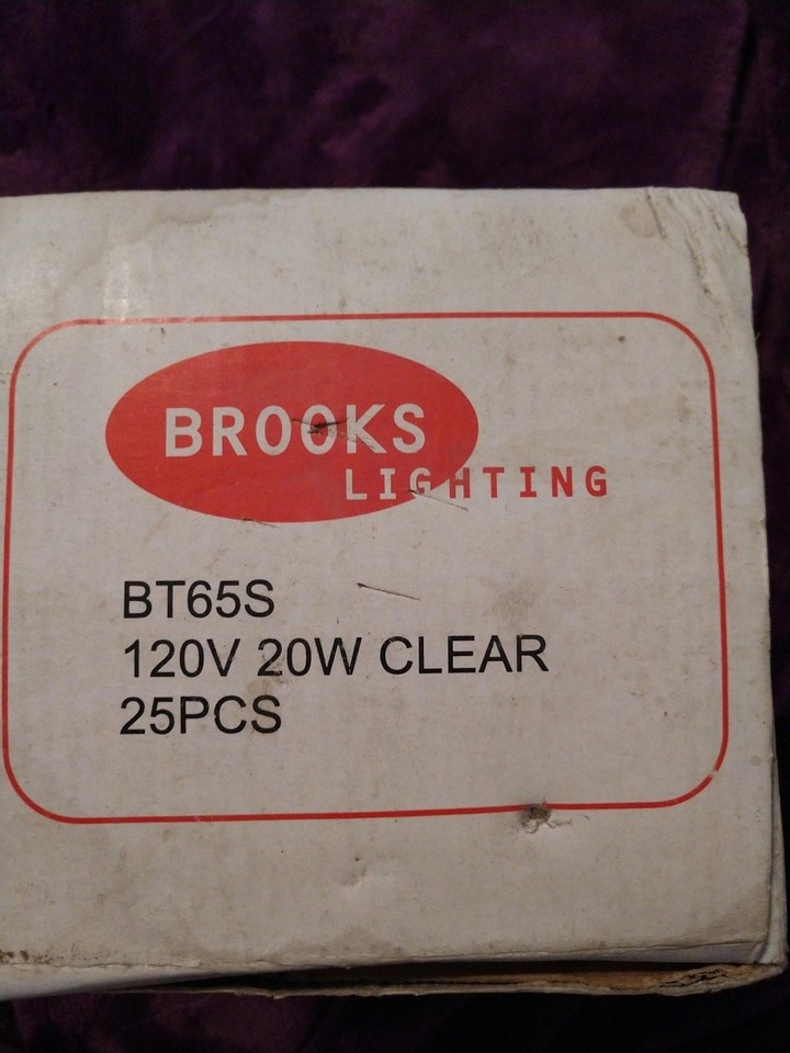 Brooks Lighting BT65S, 120V, 20W, Clear Bulb | eBay