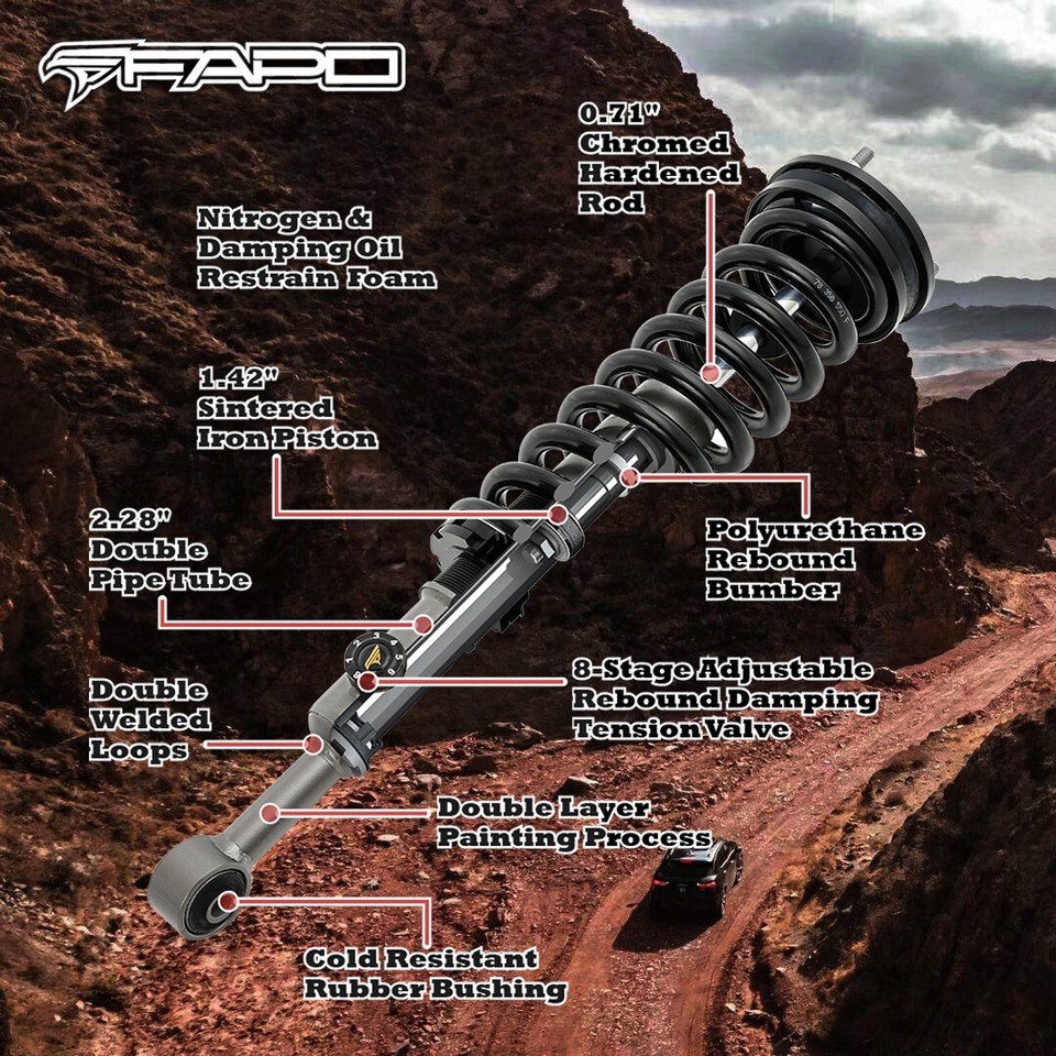 FAPO P3 8-Stage Full Set 5-6" Lift Struts For Lexus GX470 GX460 2003 ...