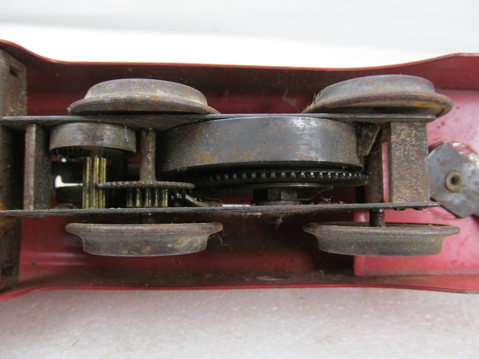 Marx Trains Prewar Red Commodore Vanderbilt Wind Up Steam Locomotive ...