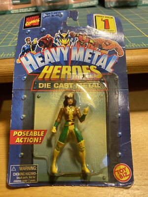 Marvel Heavy Metal Heroes Die Cast Rogue Action Figure X-Men Toy Biz ...