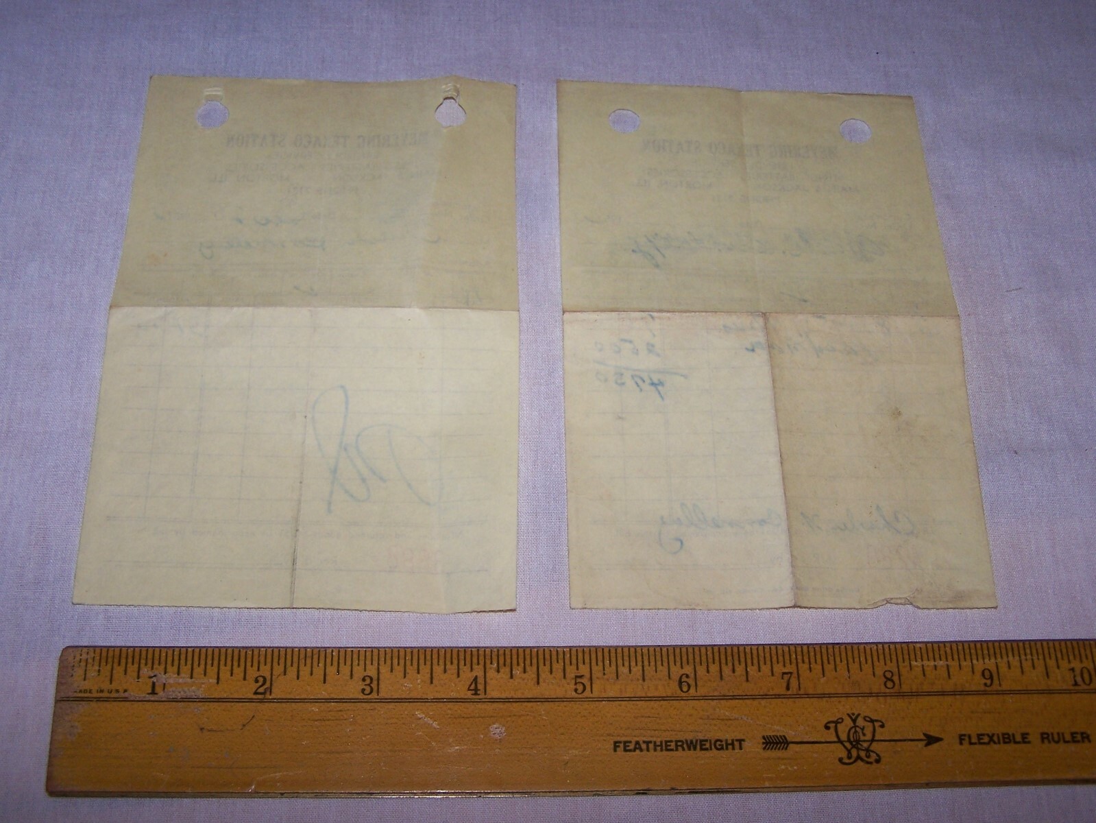 1952 MEYERING TEXACO STATION Gas & Oil Receipt MORTON ILLINOIS | eBay