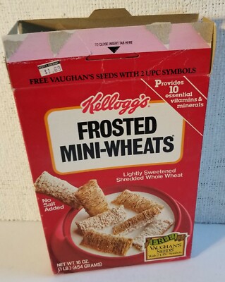 CEREAL BOX: KELLOGG"S FROSTED MINI-WHEATS 1985 7 in by 10 in | eBay