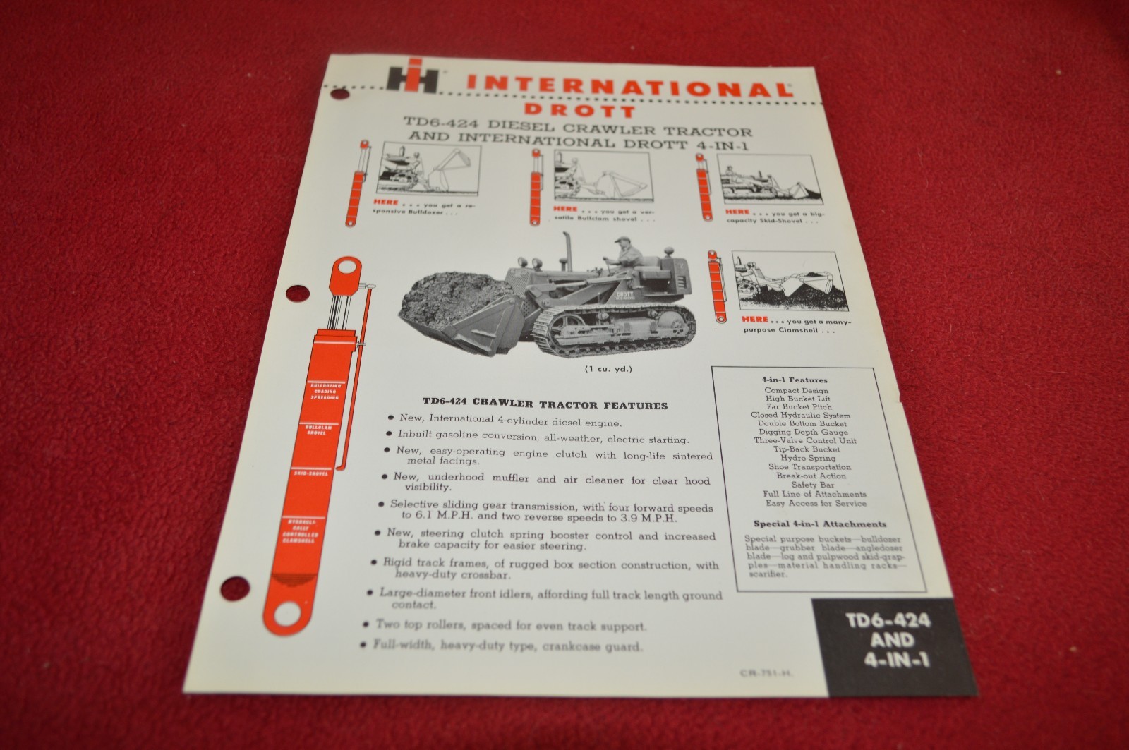International Harvester TD-6 Crawler Loader Dealers Brochure AMIL12 ...