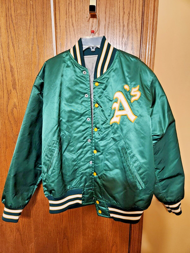 Vintage Oakland Athletics MLB Baseball Authentic Wilson's Satin Jacket XL Green | eBay