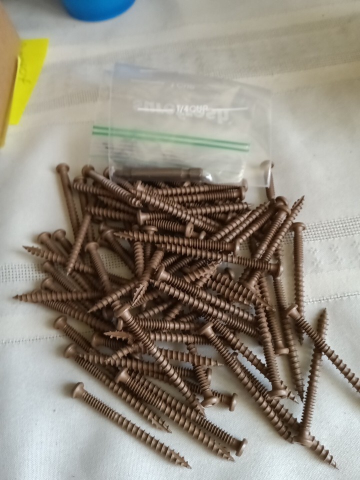 1 Lb Pack Grip Rite H212CSB5 #9 X 2.5" Brown Composite Deck Screws,Tip ...