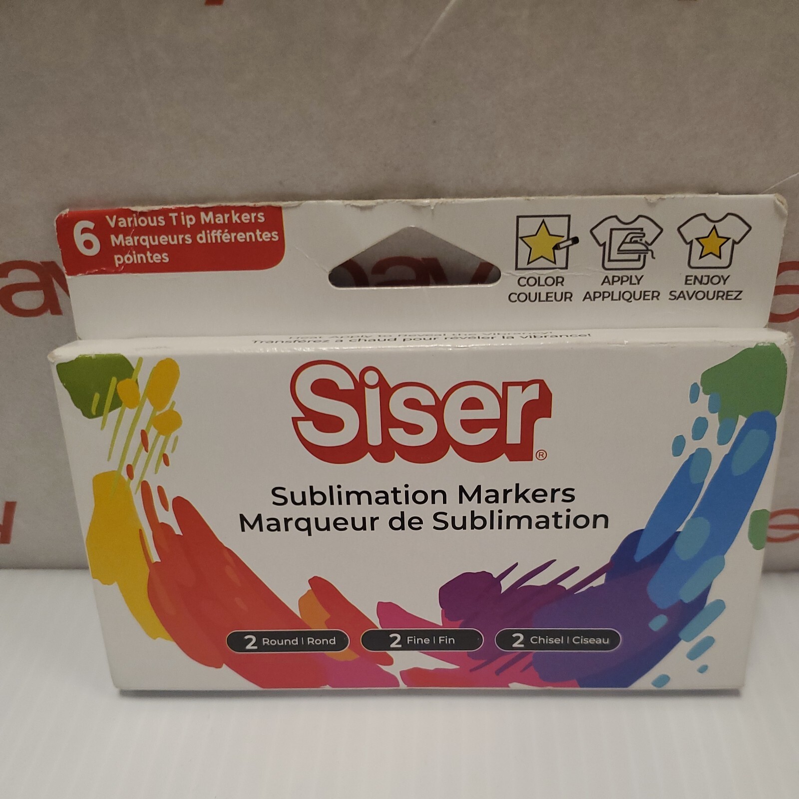 Siser Sublimation Markers - 6 Iron-on Heat Transfer Markers for T ...