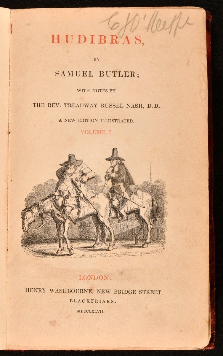 1847 2 vols Hudibras Samuel Butler New Edition Illustrated | eBay UK