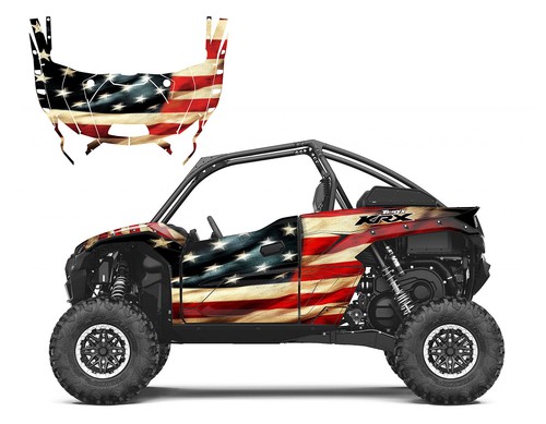 2021-24 Teryx KRX 1000 graphics decal kit Tattered American Flag Design ...