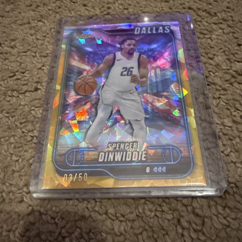 2024-25 Topps Chrome Spencer Dinwiddie Gold Ice /50 Dallas Mavs | eBay UK