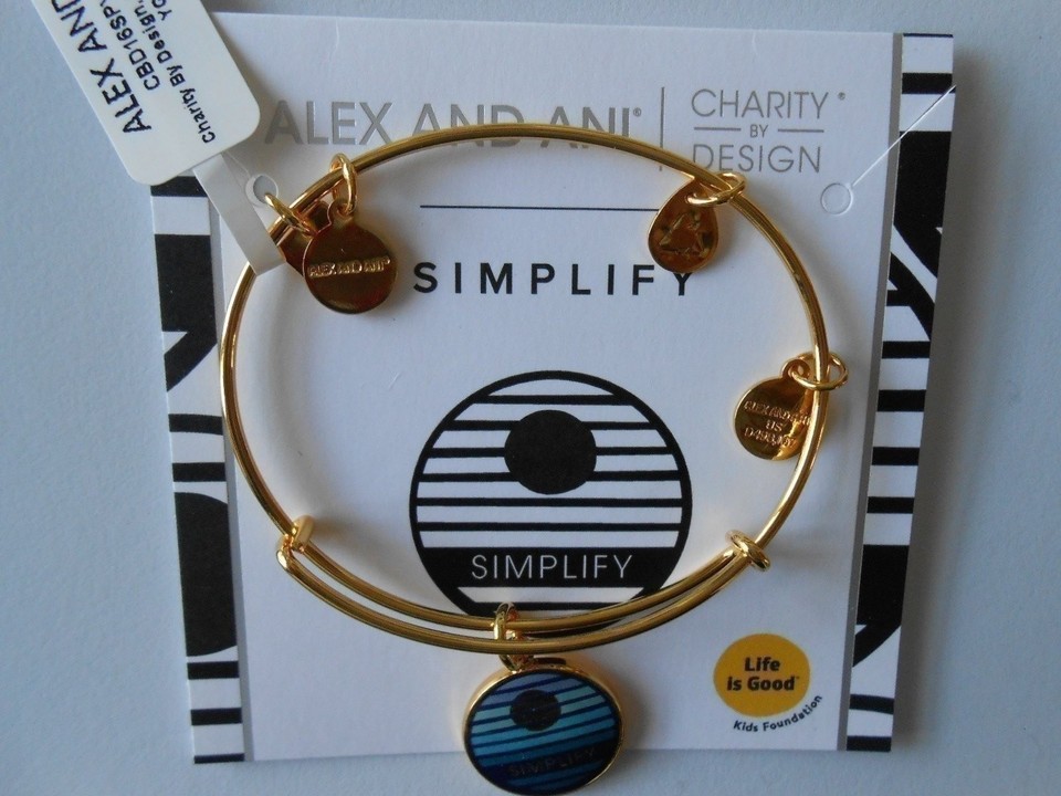 Alex and Ani SIMPLIFY Expandable Wire Bracelet Yellow Gold Finish NWTBC ...