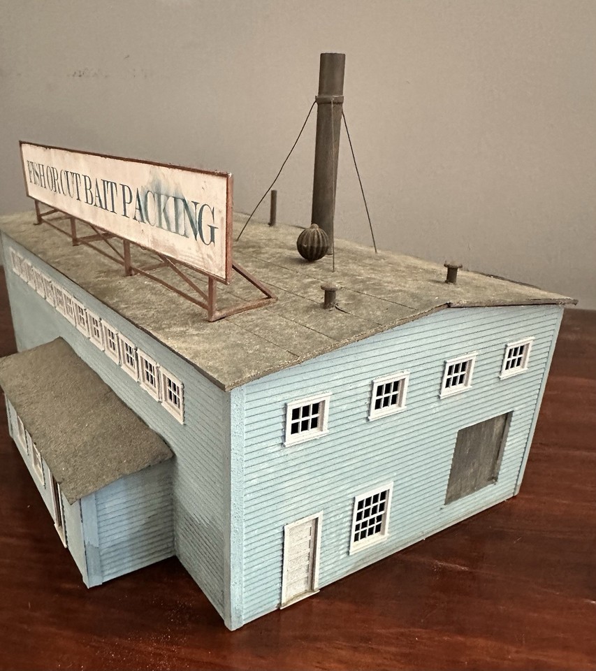 Vintage HO Scale Scratch Built Wooden Fishery Weathered Train Room Can ...