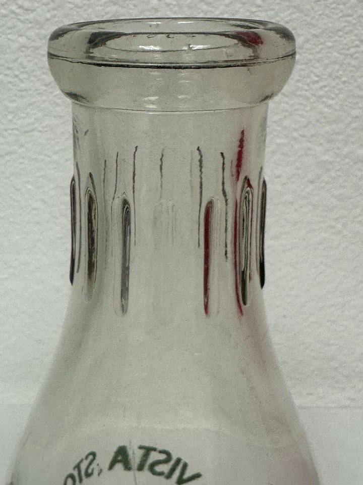 TRPQ Rare Romer Vista Stock Farm Ukiah Calif Quart Green Pyro Glass ...