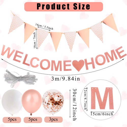 15 Pieces Welcome Home Decoration Set Welcome Home Banners and Balloons ...