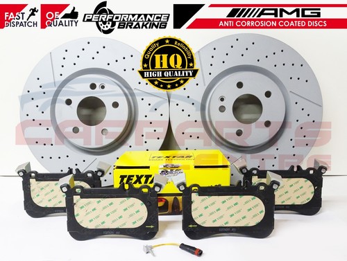 FOR MERCEDES A45 AMG FRONT DRILLED GROOVED PERFORMANCE DISCS PADS WITH ...