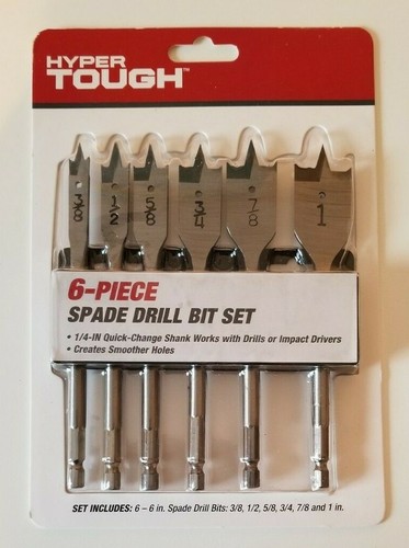 Hyper Tough 6 piece Spade Drill Bit Set ( New ) | eBay