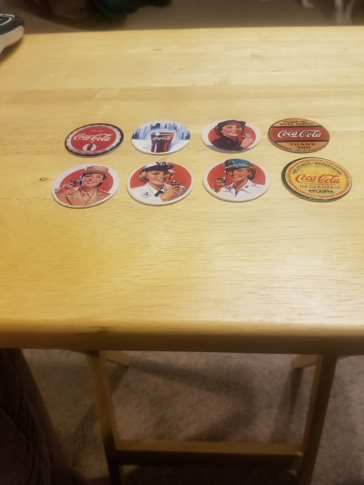1994 Coca Cola Collection Series 2 Bottle Cap Set of 8 Caps Pogs Coke ...