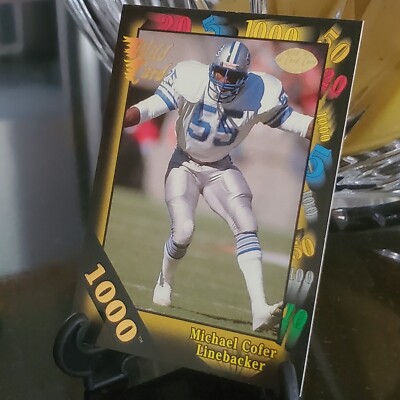 🚨 1000 STRIPE 1991 WILD CARD PREMIERE EDITION NFL BLACK - MICHAEL COFER ...