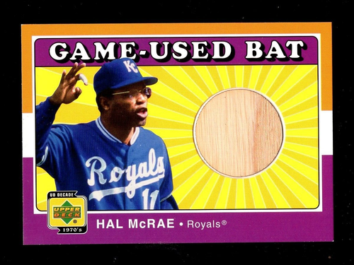 2001 UPPER DECK UD DECADE HAL McRAE GAME USED BAT ROYALS | eBay
