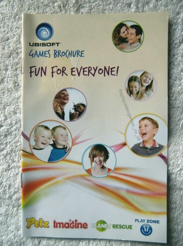 53325 Instruction Booklet Insert - Ubisoft Games Brochure - Nintendo ...