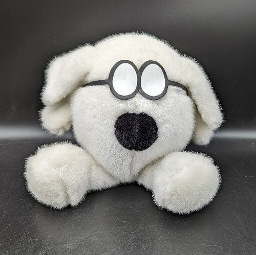 DOGBERT Dilbert comic strip cartoon dog plush White w/ Black Glasses 10 ...