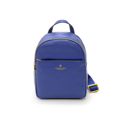 Woman small backpack Spalding Tiffany Jane blue leather rucksack bag ...